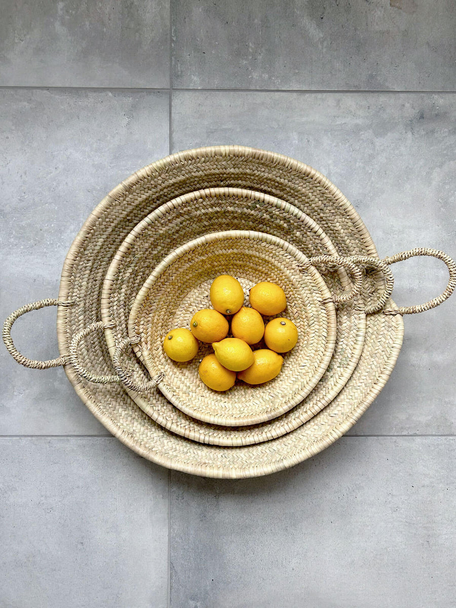 Moroccan Shallow Baskets – Andrassy Living